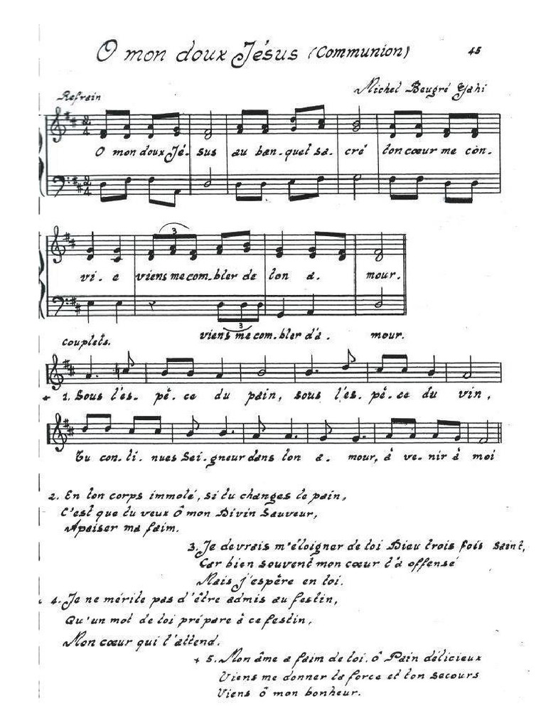 O Mon Doux Jesus Beugre Gahi | PDF