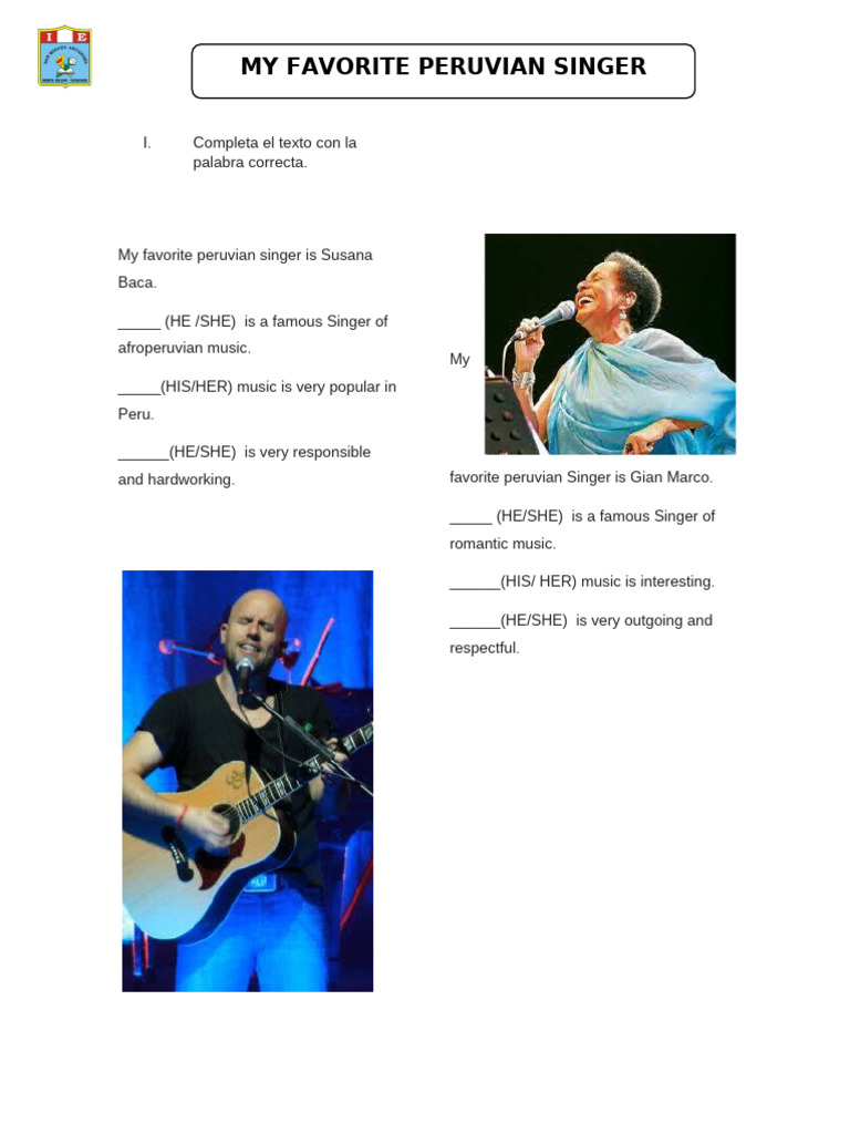 Favorite Singer - Inclusivos | PDF