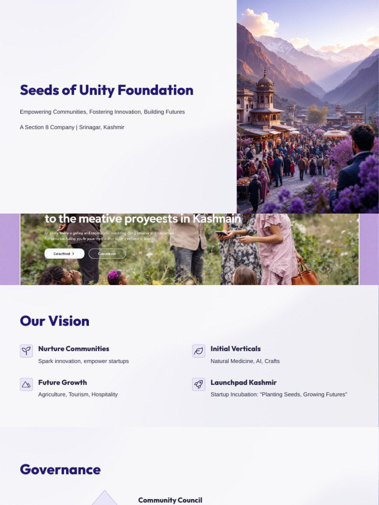 Seeds of Unity Foundation | PDF | Startup Company | Small Business & Entrepreneurs