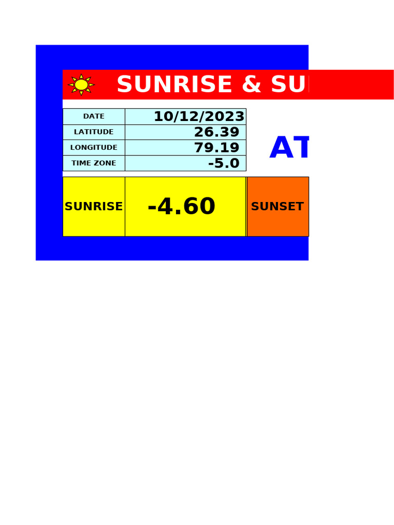 SUNRISE | PDF