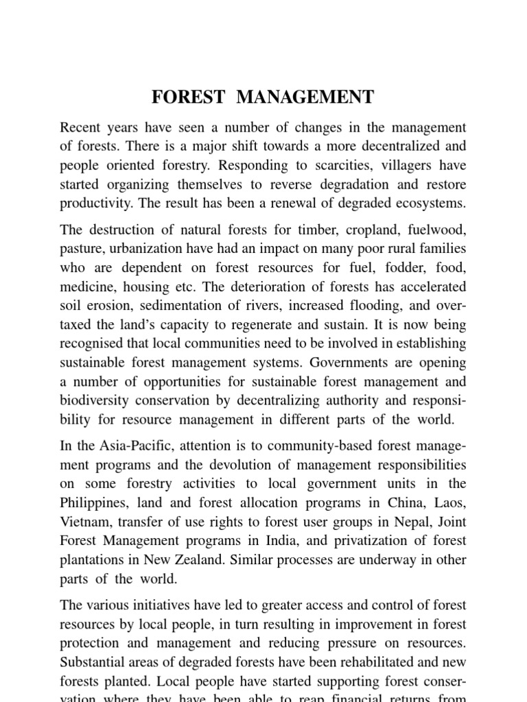 Joint Forest Management in India | PDF | Forestry | Sustainability