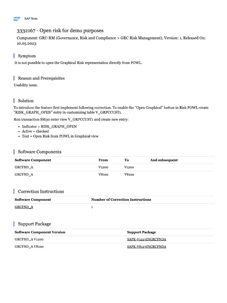 Open Risk For Demo Purposes | PDF