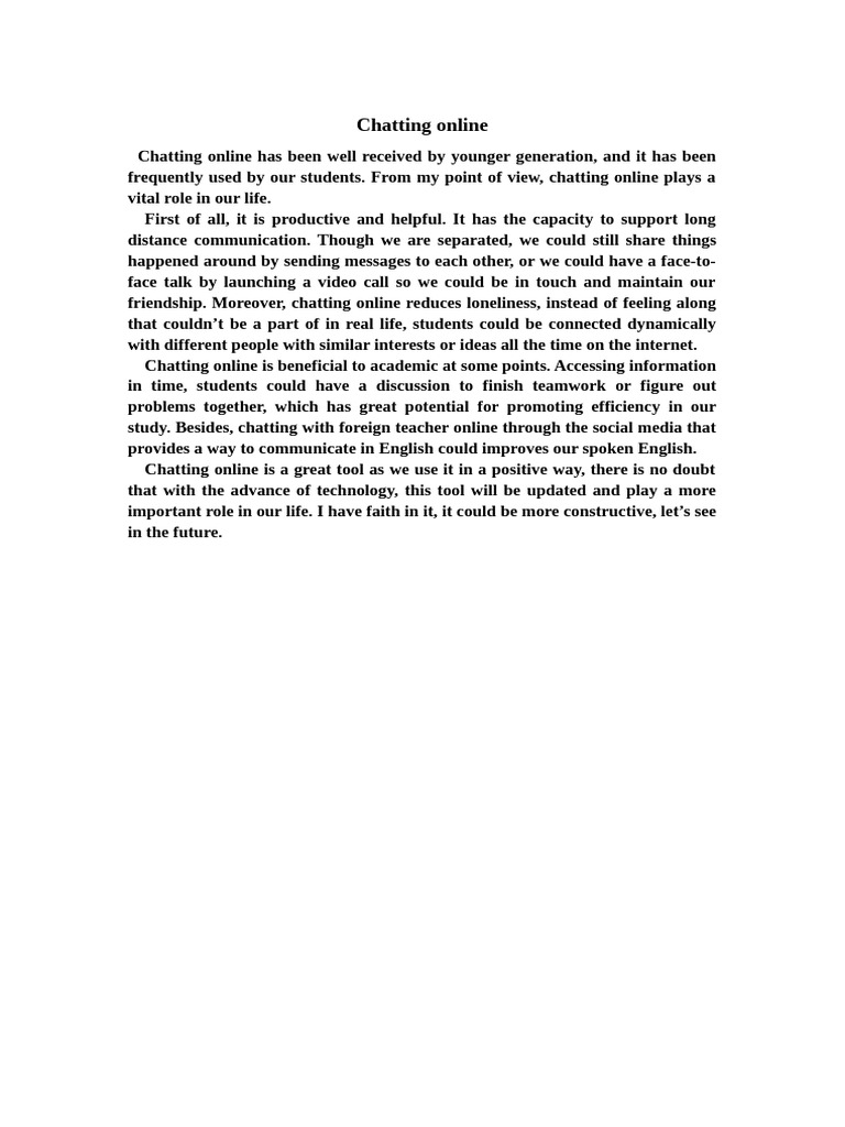 Chatting Online | PDF
