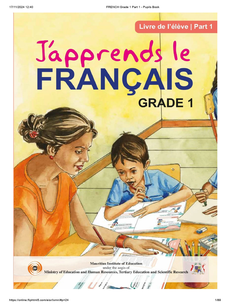 FRENCH Grade 1 Part 1 - Pupils Book | PDF