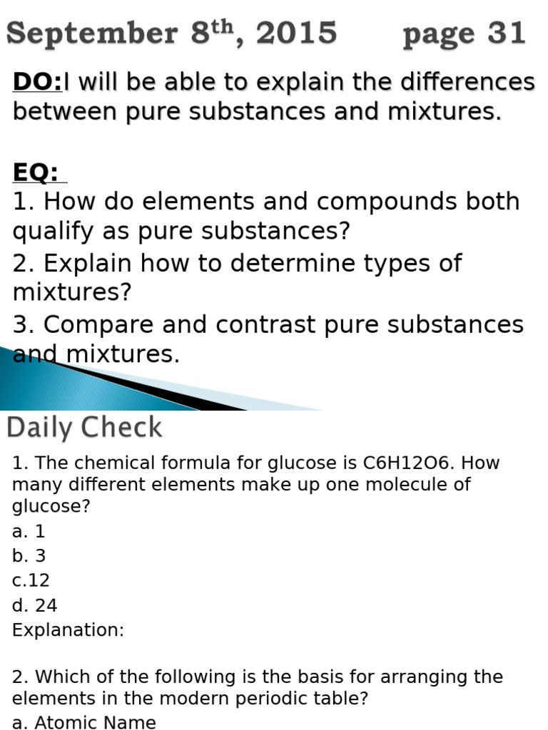 Pure Substances vs. Mixtures Explained | PDF | Mixture | Chemical Compounds