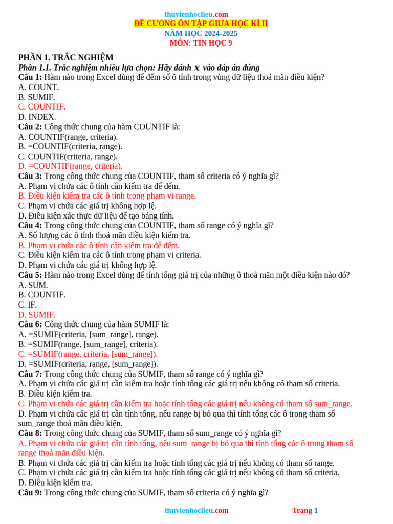 De Cuong On Tap Giua HK2 Tin 9 KNTT 24 25 | PDF