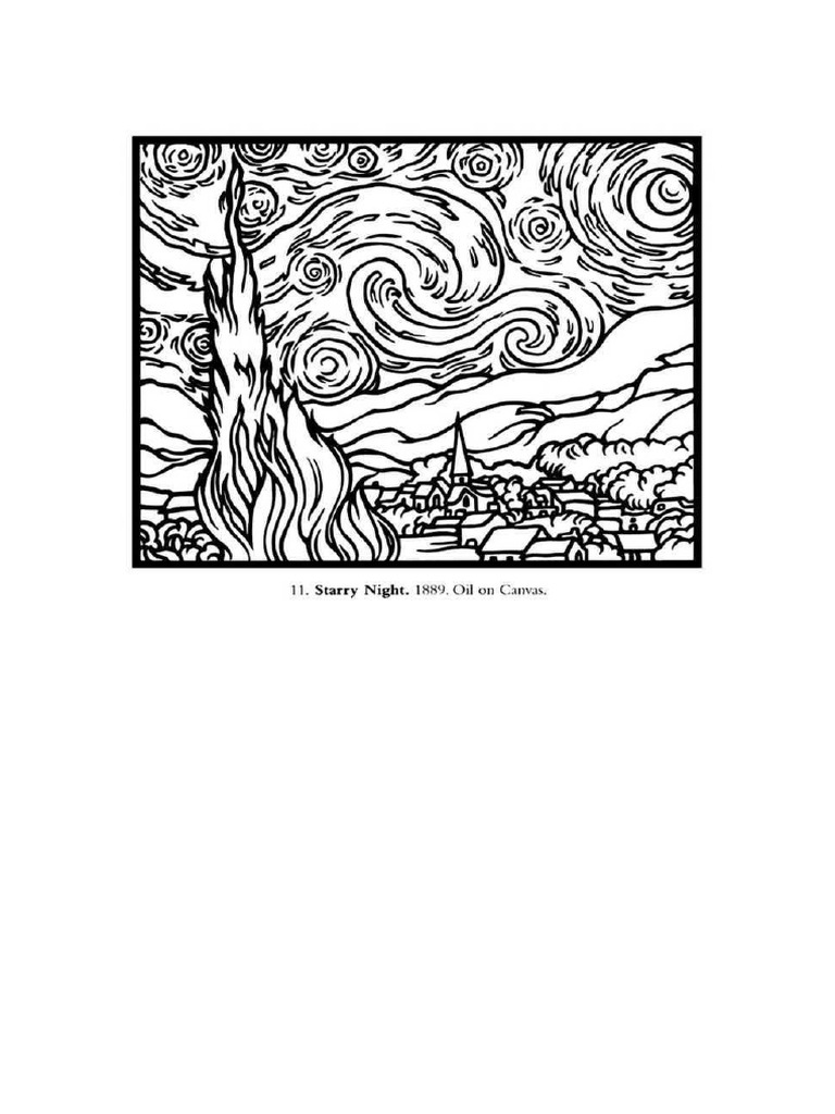Tableaux de Van Gogh Pour Colorier | PDF
