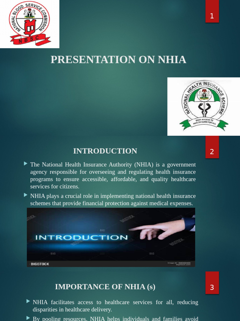 Presentation On Nhia | PDF | Health Care | Health Economics