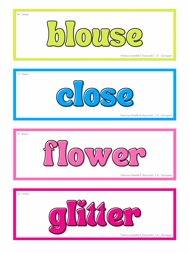 Consonant Blends | PDF