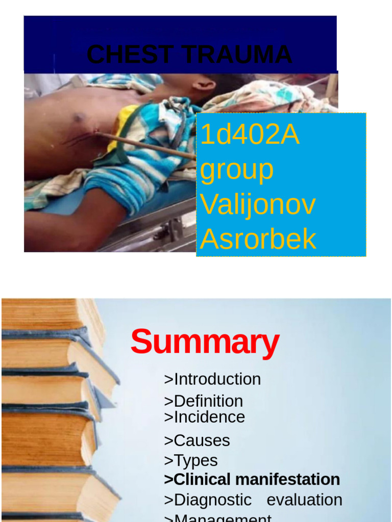 Comprehensive Guide to Chest Trauma | PDF | Thorax | Lung