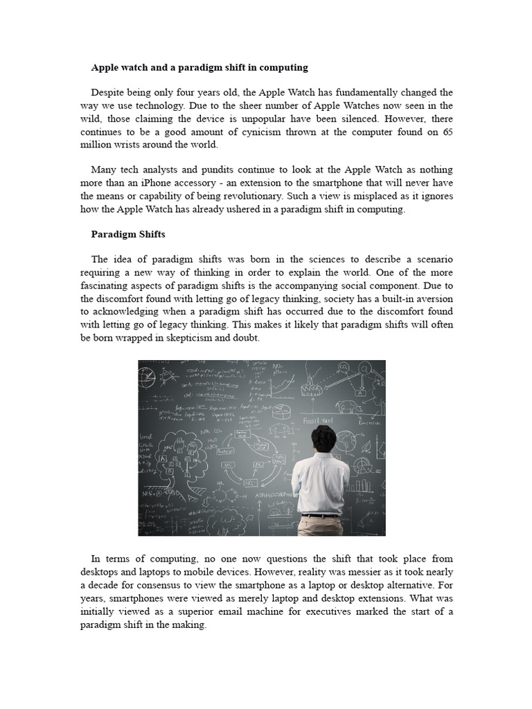 Apple Watch Paradigm Shift | PDF | Apple Inc. | Apple Watch