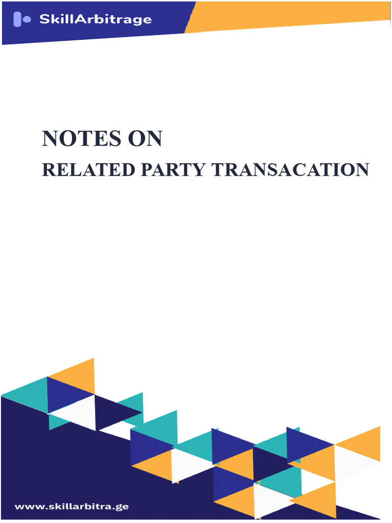Notes On Related Party Transaction | PDF | Audit Committee | Business Law