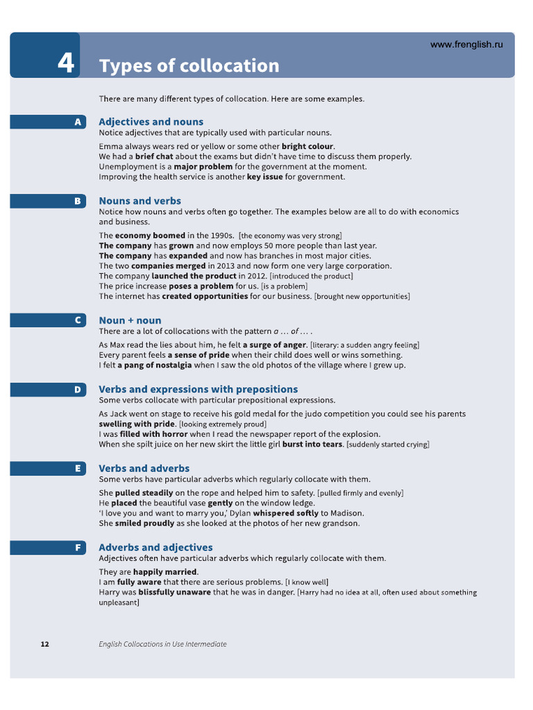 Collocations Inter Part 1 | PDF