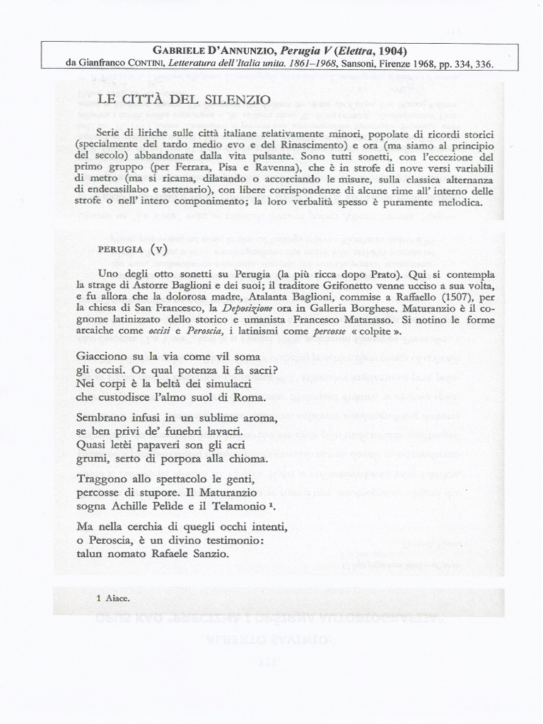03a Dannunzio Perugia V | PDF