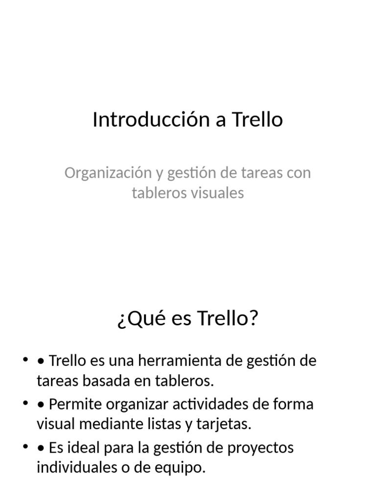 Introduccion Trello | PDF | Software | Gestión de proyectos