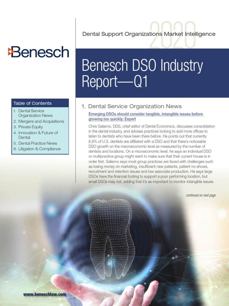 DSO Industry Report Q1 2020 | PDF | Dentistry | Oral Hygiene