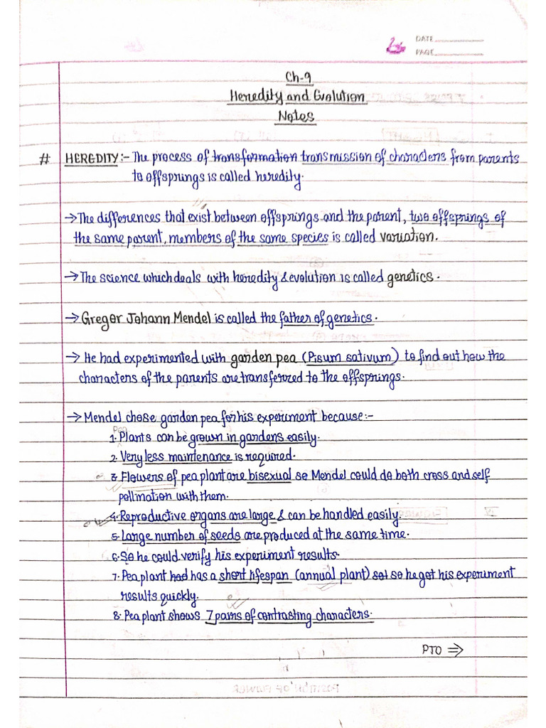 Heredity Notes | PDF