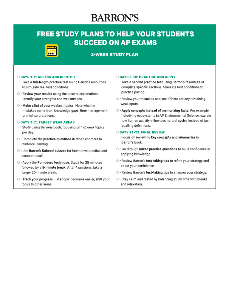 Barron Study 2 | PDF