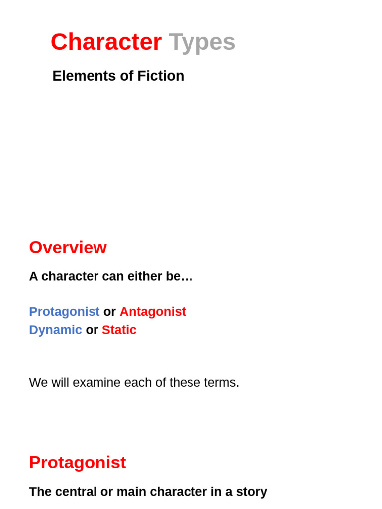 Character Types Lesson 02 | PDF