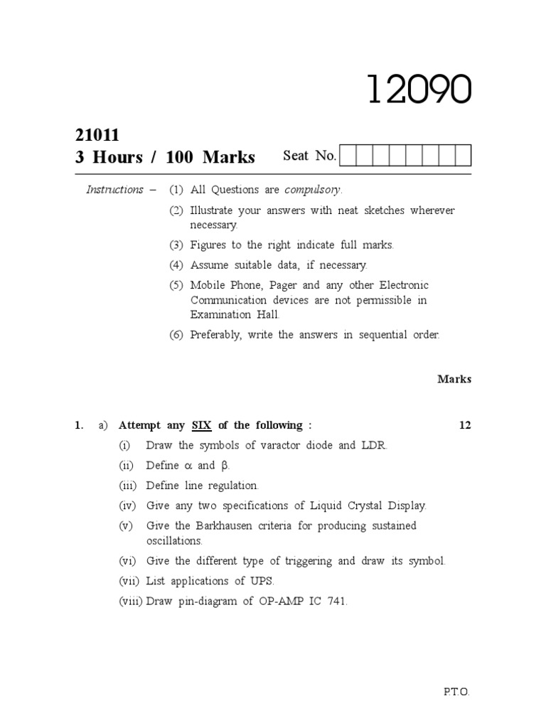Electronics Exam Preparation Guide | PDF | Electronic Circuits | Field ...