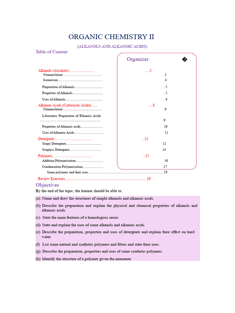 4.6 Organic Chemistry 2 | PDF | Alkane | Ethanol