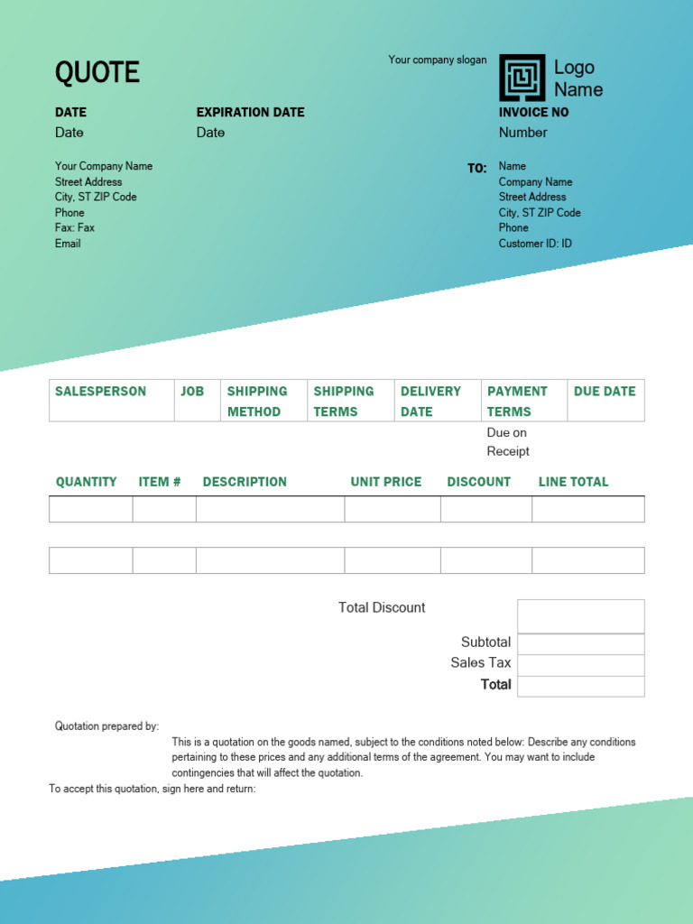 Invoice and Quotation Template | PDF