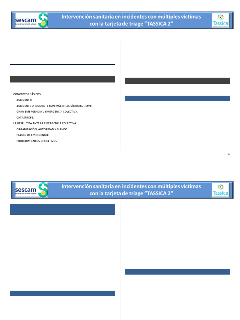 Procedimiento IMV en Emergencias Colectivas | PDF | Defensa Civil