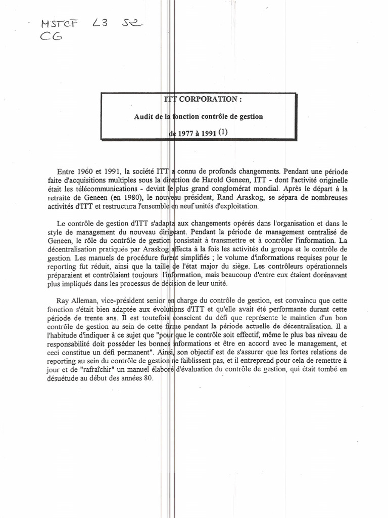 1 TD - Cas ITT | PDF