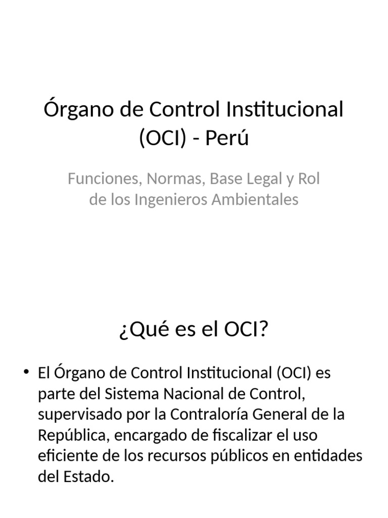 OCI_Presentacion | PDF