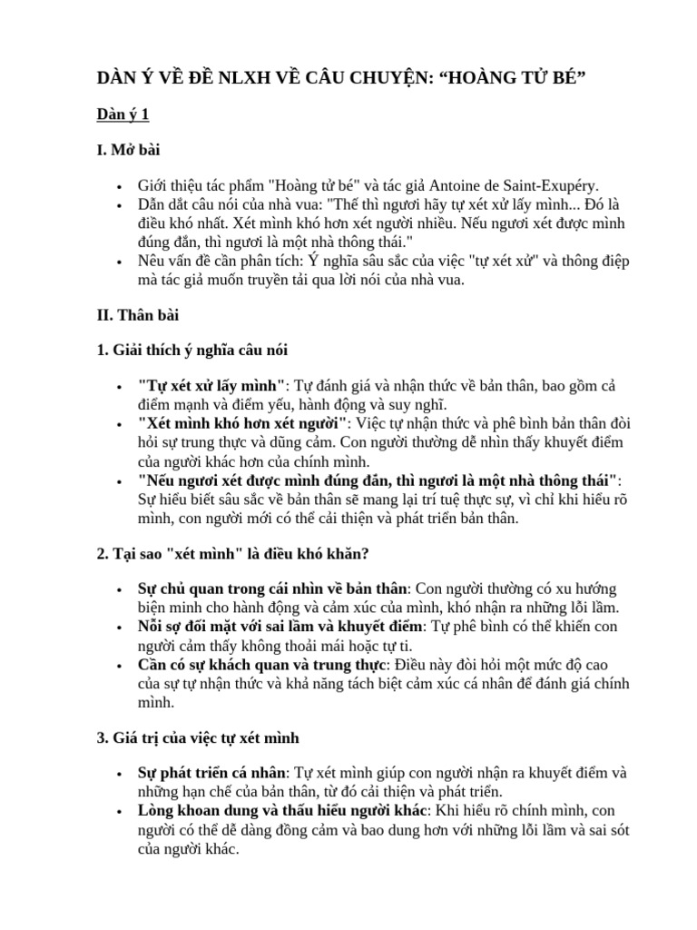 DÀN Ý VỀ ĐỀ NLXH ĐỀ 1 HTB | PDF