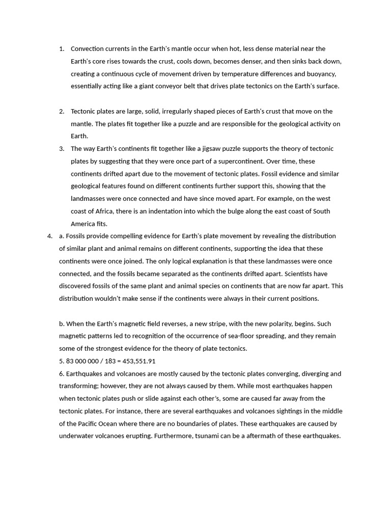 Convection Currents and Plate Tectonics | PDF | Plate Tectonics | Earth