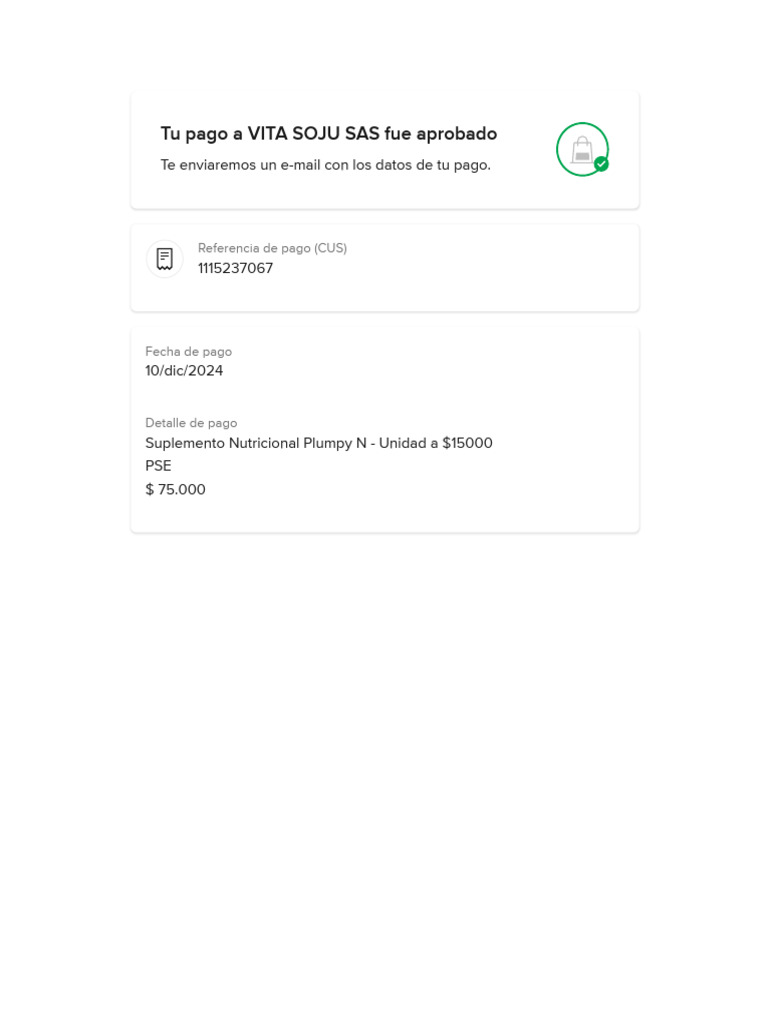 Comprobante de Tu Pago Con Pse | PDF