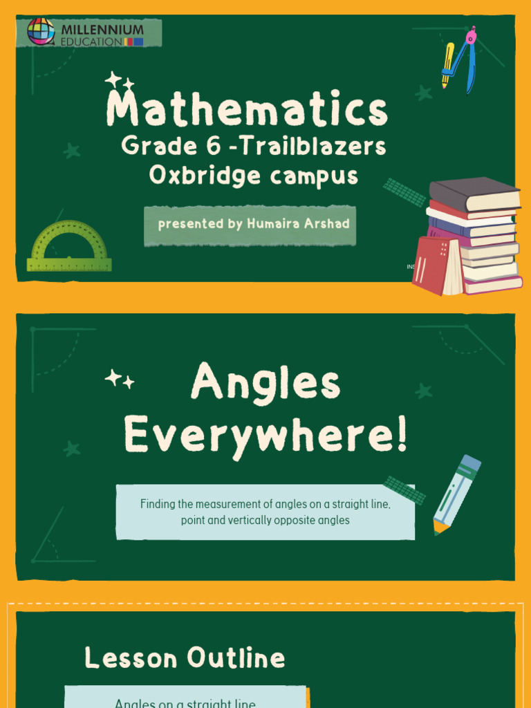 Angles On A Straight Line at A Point and Vertically Opposite Angles ...