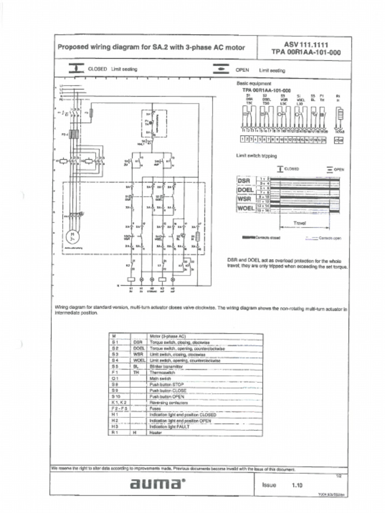 AUMA Fifi Monitor Electrical Drawing | PDF