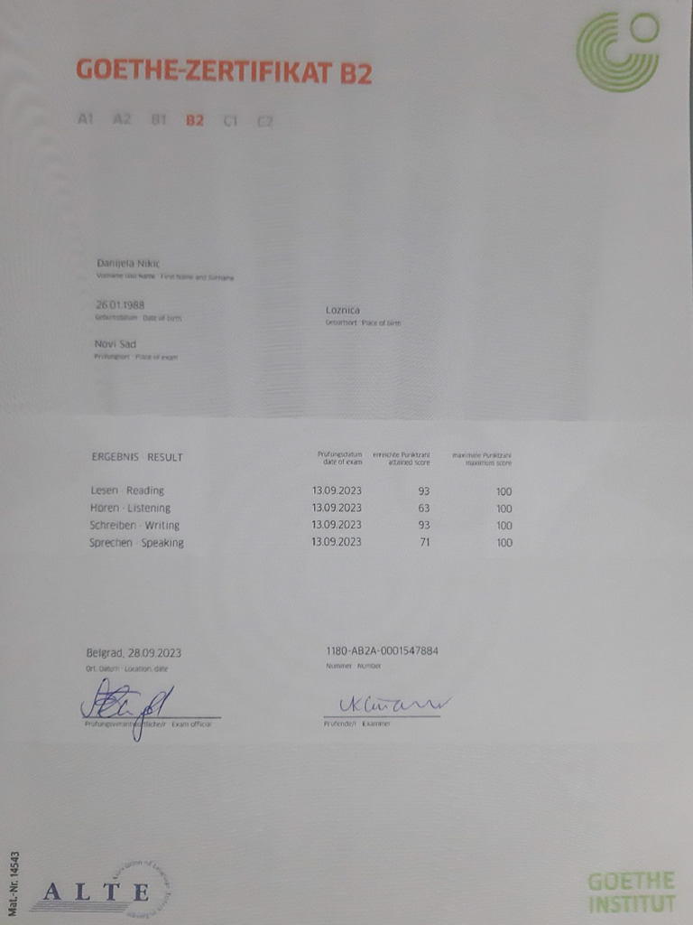 Goethe Zertifikat B2 Primer | PDF