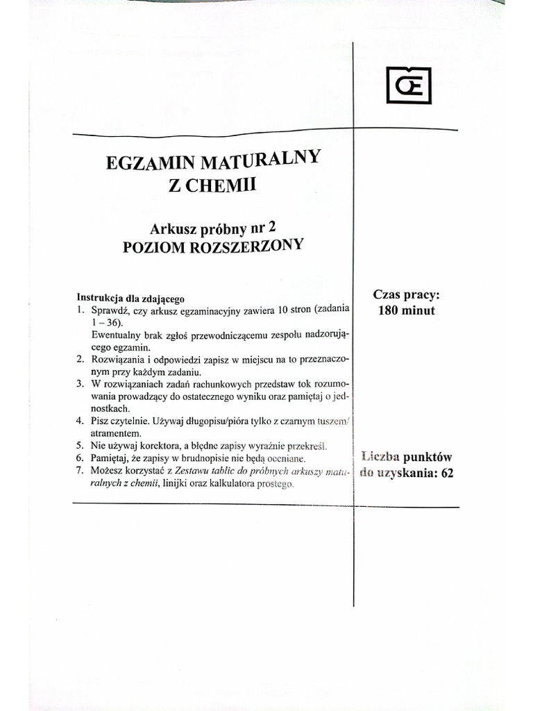 Arkusz Maturalny Kaznowski 2 | PDF