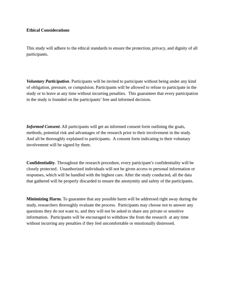 Ethical Guidelines for Research Participation | PDF