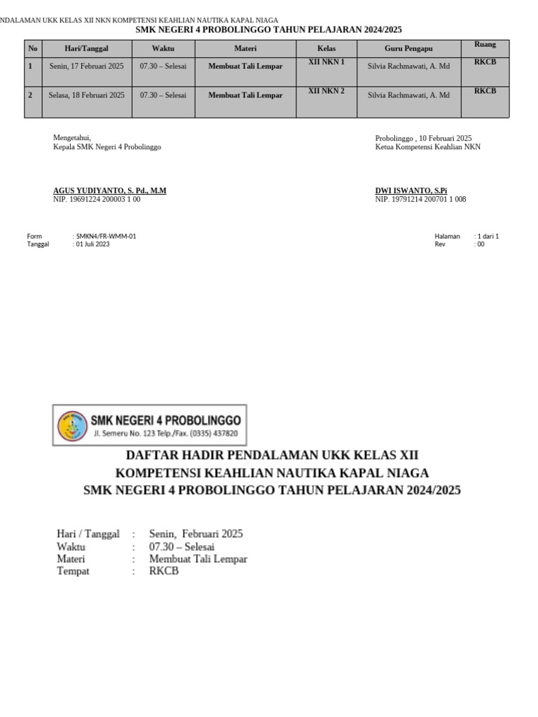 Usp PKK NKN 2025 | PDF