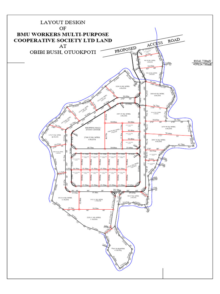 Bmu Cooperative Final Land Layout-2 | PDF