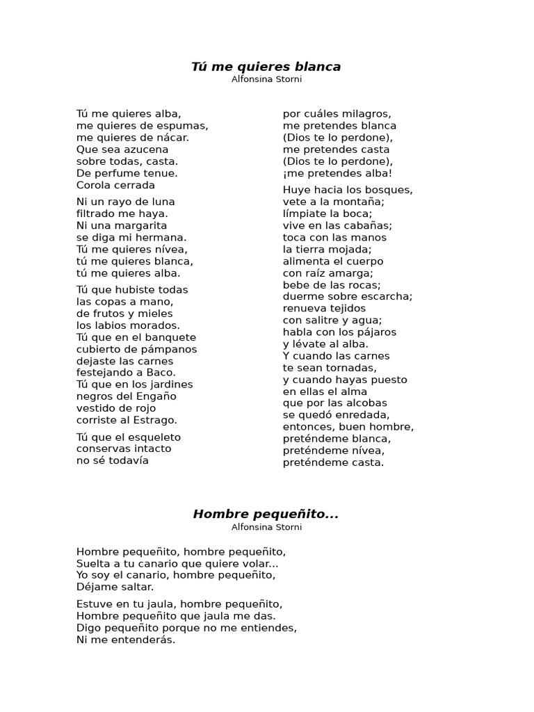 Poemas de Alfonsina Storni | PDF