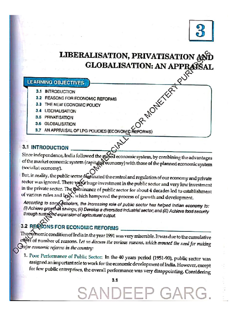 Ch-3 liberalisation privatisation and globalisation-1 | PDF