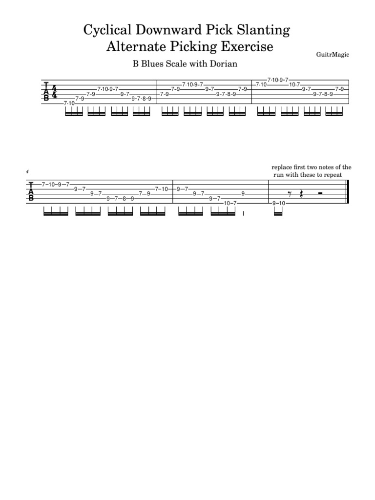 Cyclical Downward Pick Slanting | PDF