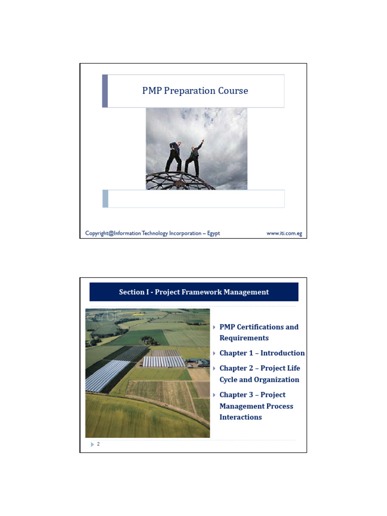 PMP Preparation Course, CH 1,2,3 - Framework - Qudah | PDF | Project Management | Business Economics