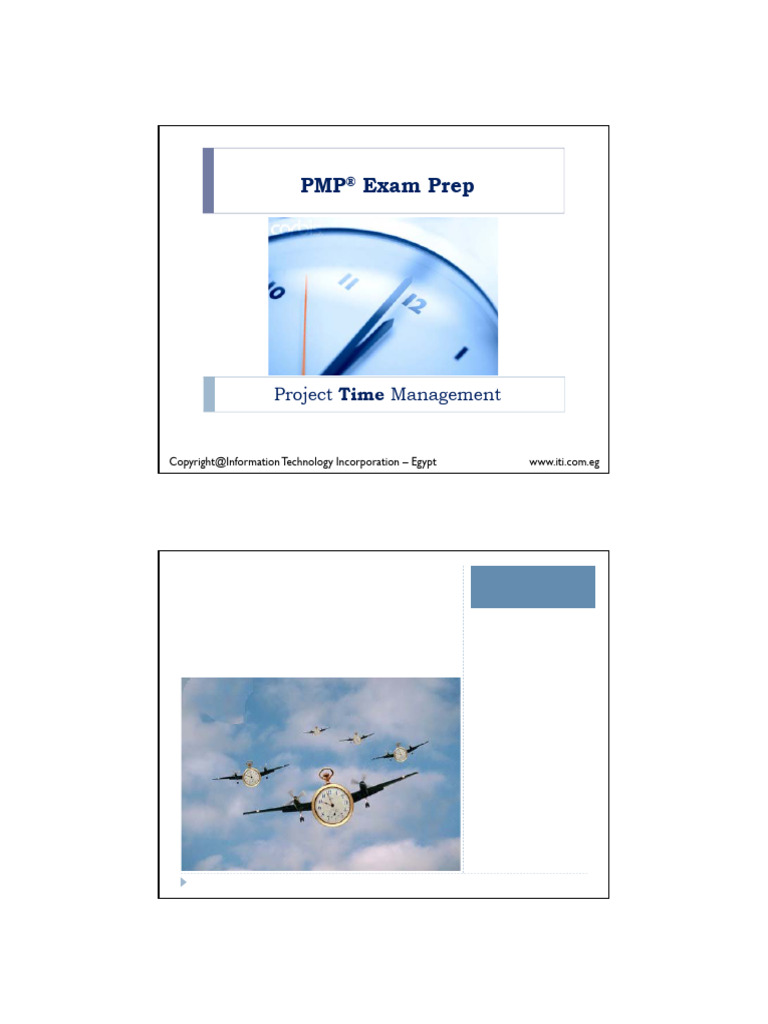 PMP Preparation Course, CH 06 - Time - Qudah | PDF