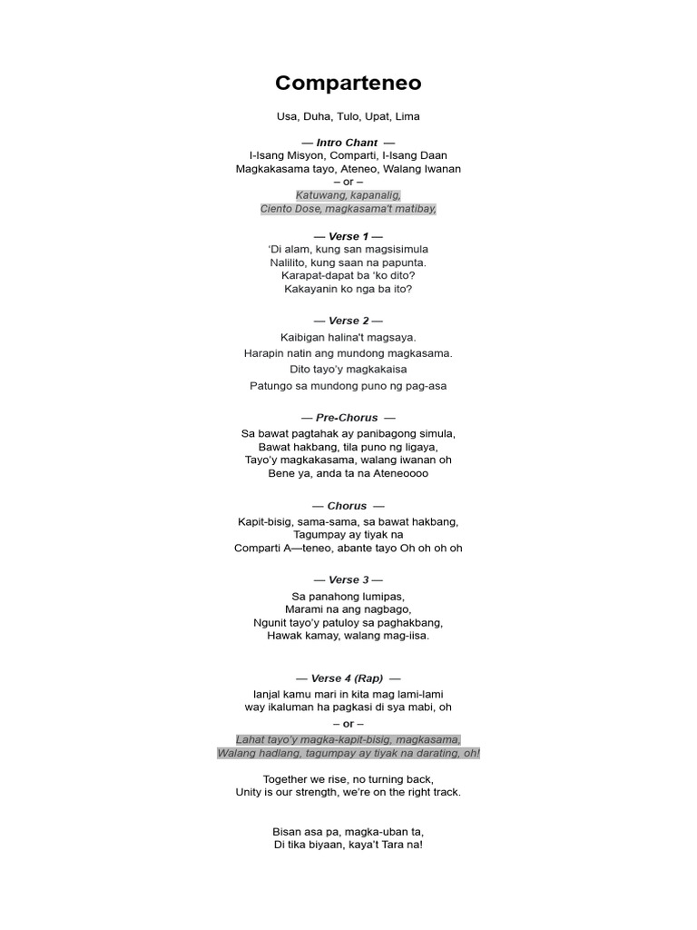Final Himig Lyrics | PDF
