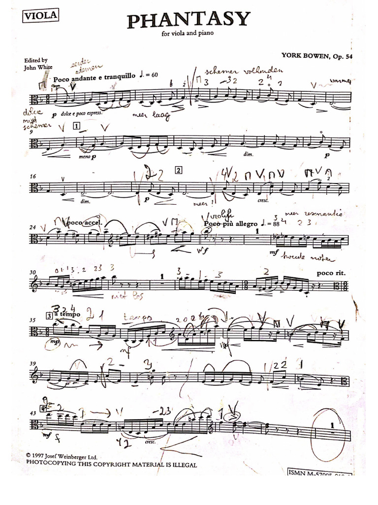 Bowen Phantasy Viola Part | PDF
