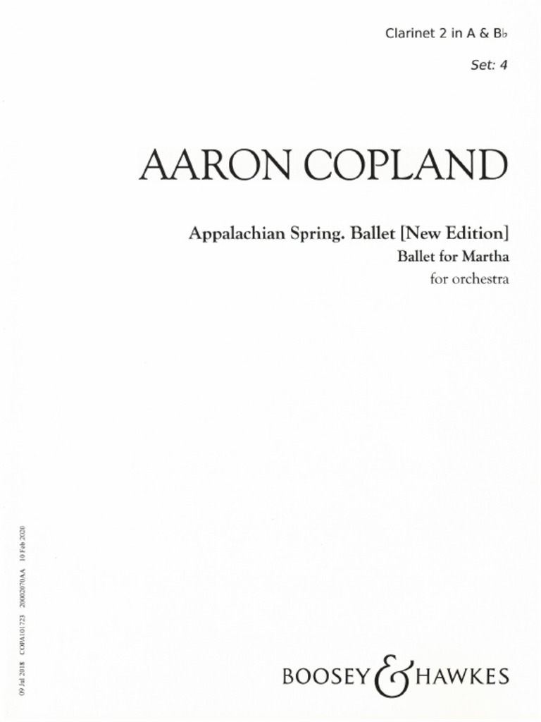 APPALACHIAN SPRING - CLARINET 2 IN A&Bb | PDF