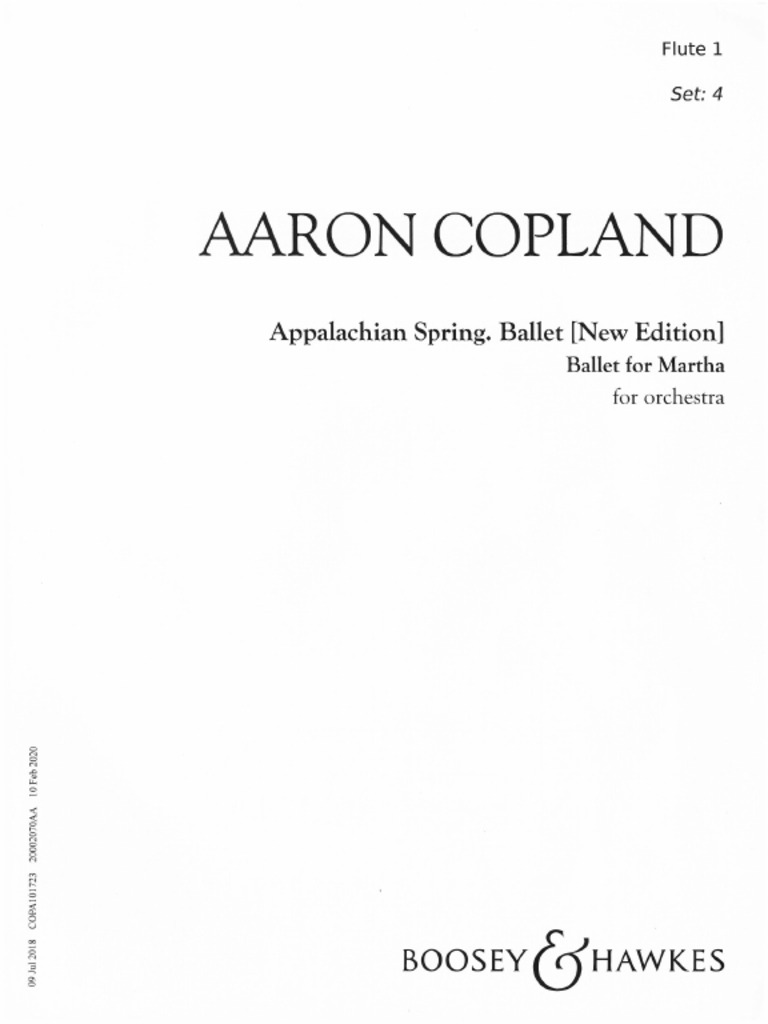 Appalachian Spring - Flute 1 | PDF