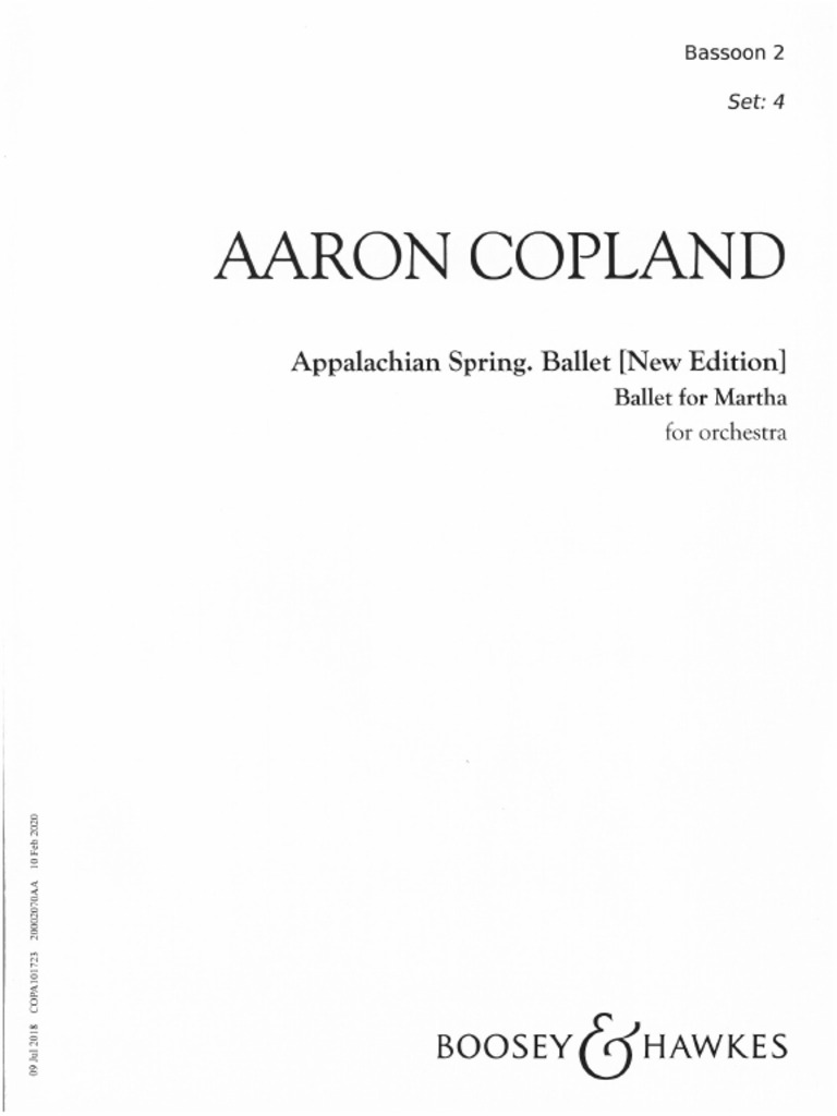 Appalachian Spring - Bassoon 2 | PDF