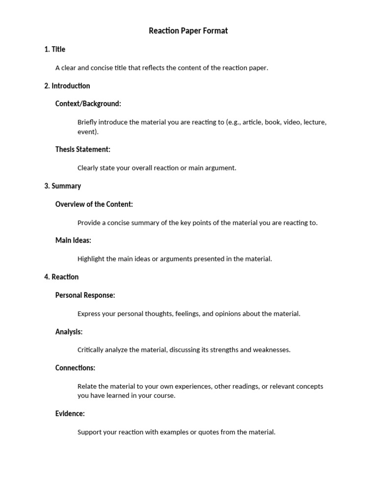 Reaction Paper Format Sample Coverpage | PDF | Small And Medium Sized ...